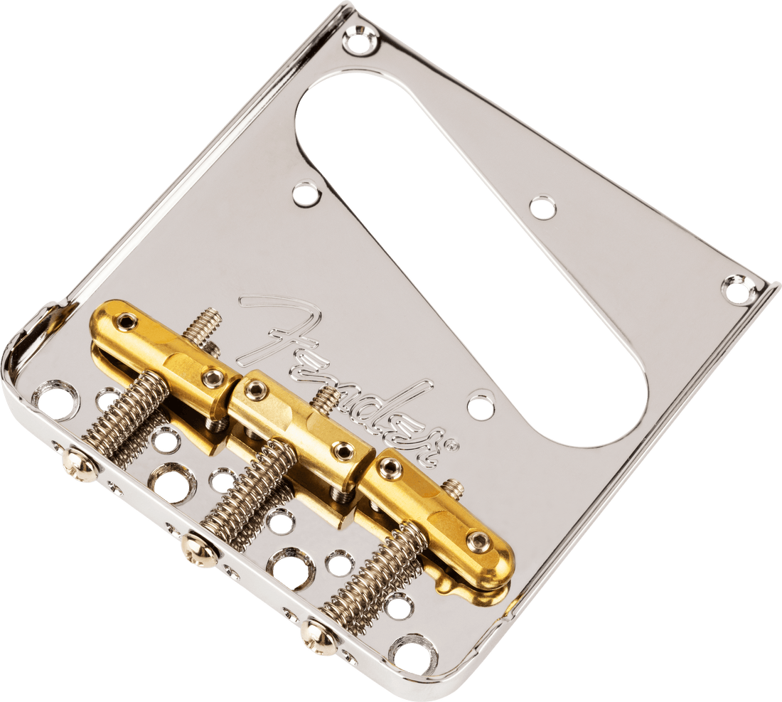 3-Saddle Top-Load/String-Through Tele® Bridge with Compensated Brass ...